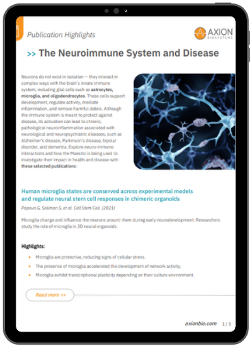 The Neuroimmune System and Disease | Axion Biosystems